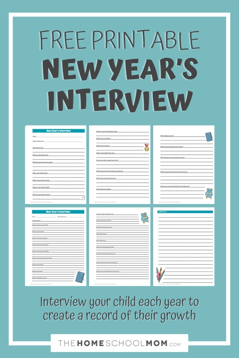 The New Year's Interview (Free Printable)